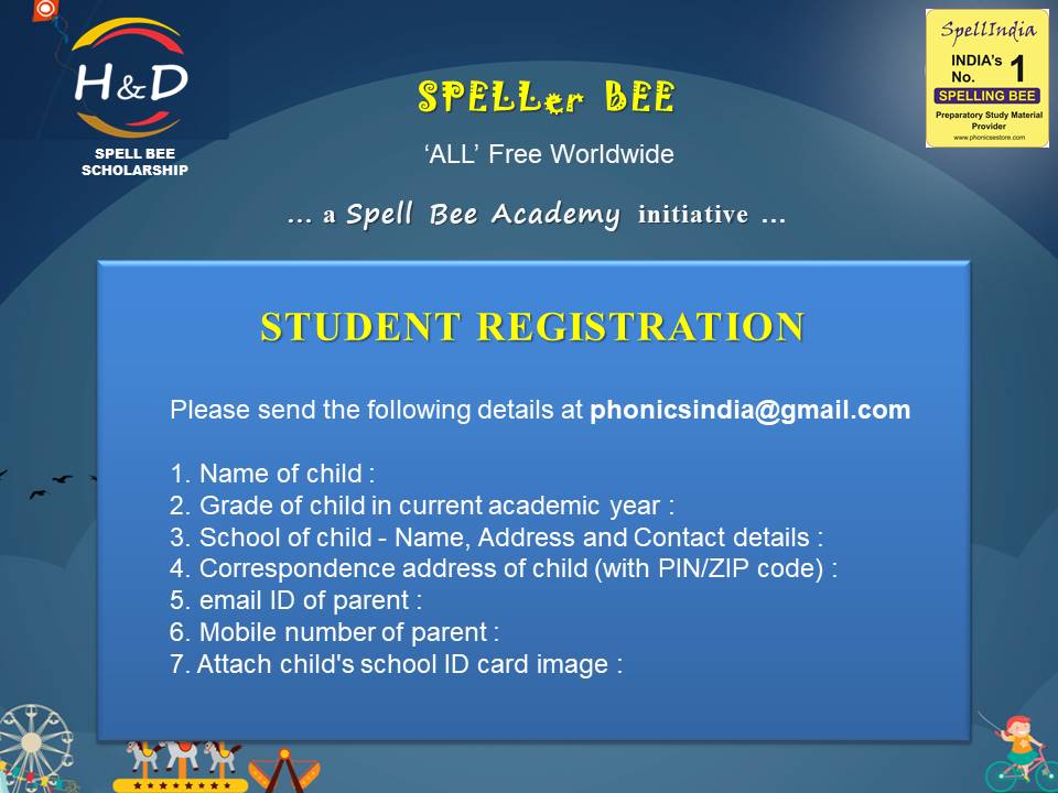 Spell Bee Exam - FREE for ALL Schools Worldwide | Registration ANY DAY ...